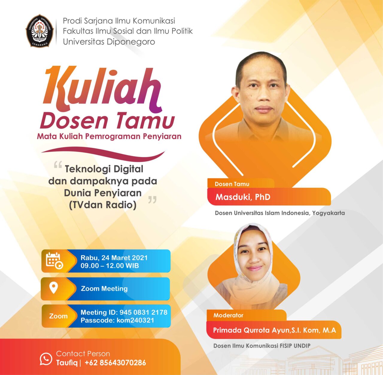 A Guest Lecturer, Digital Technology and its Impact on Broadcasting (TV ...