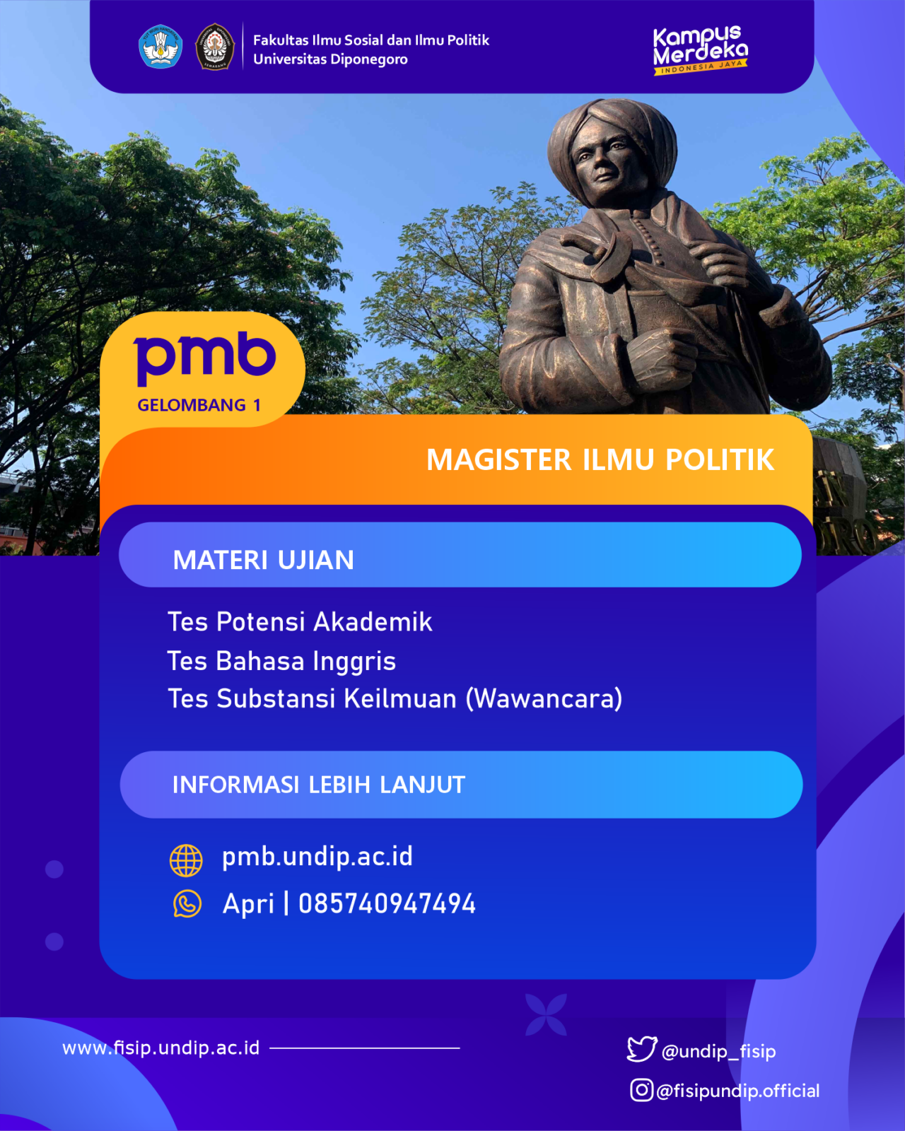 PMB Gelombang 1 – Magister Ilmu Politik FISIP UNDIP - Faculty of Social ...